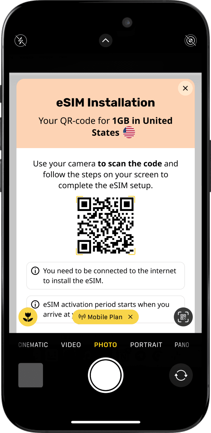 How can I install an eSIM on Apple devices via QR code? | OHAYU